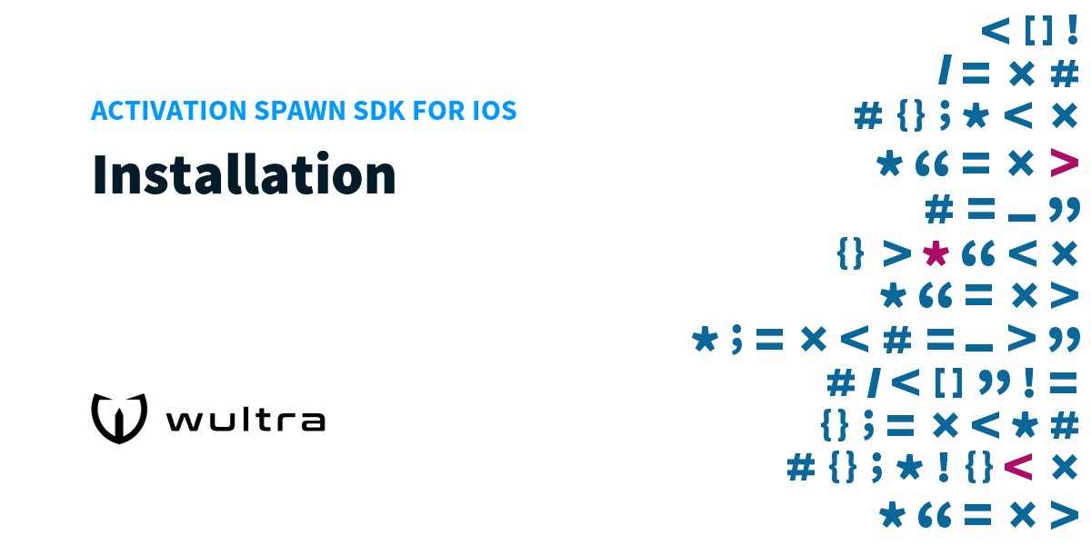 Activation Spawn SDK for iOS: Installation | Wultra Developer Portal