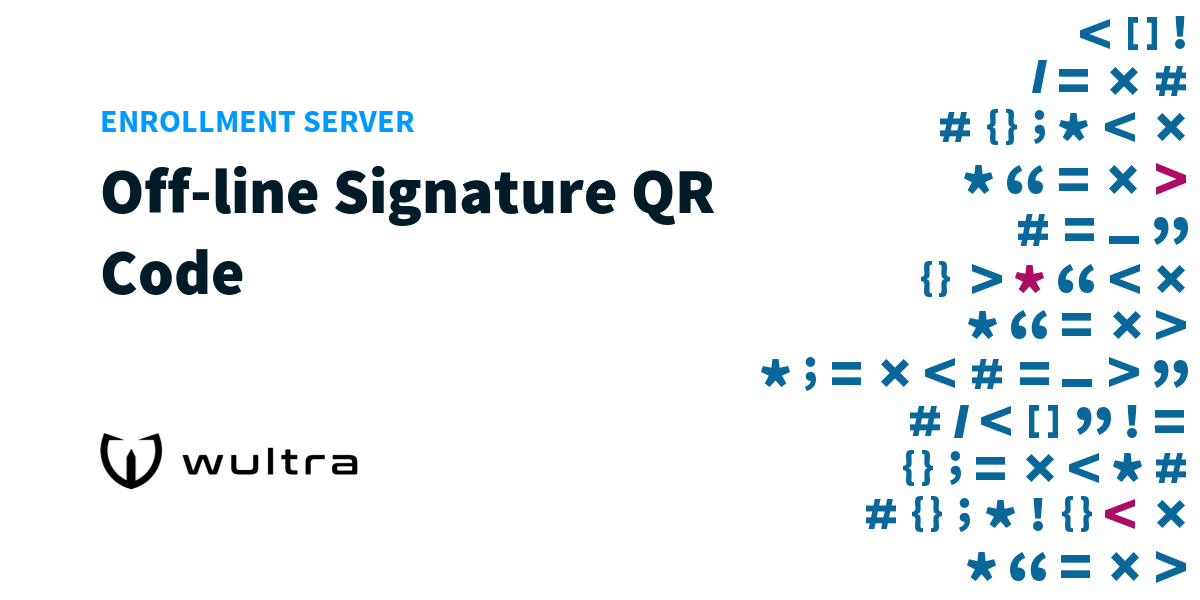 Enrollment Server: Off-line Signature QR Code | Wultra Developer Portal